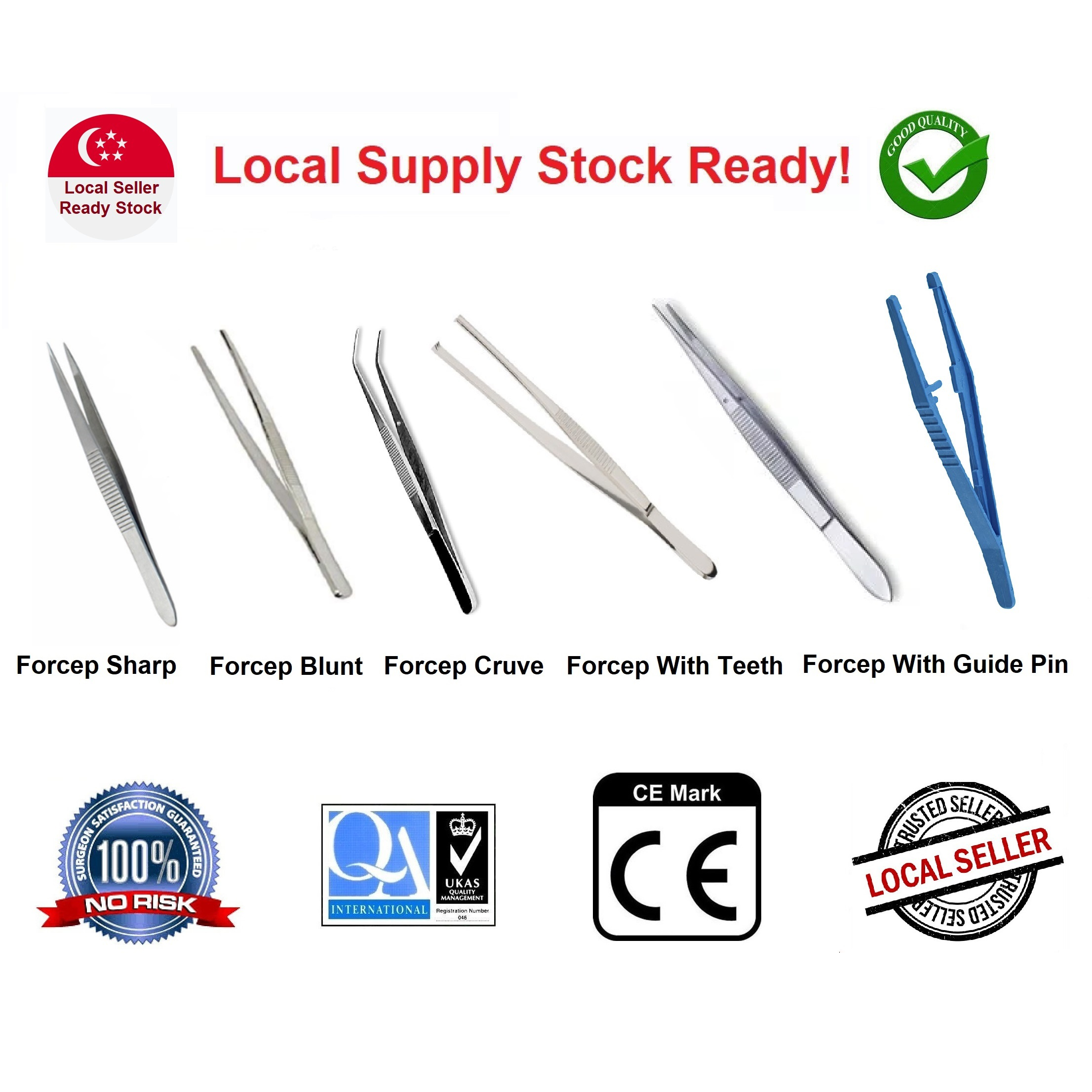 Dressing Forceps all types (Sharp/ Blunt/ Cruve/ Guide Pin/ Flat End ...