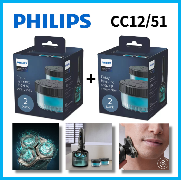Philips CC12/51 Cordless Cleansing Pod Cartridge Cleaning Liquid (2p+2p ...