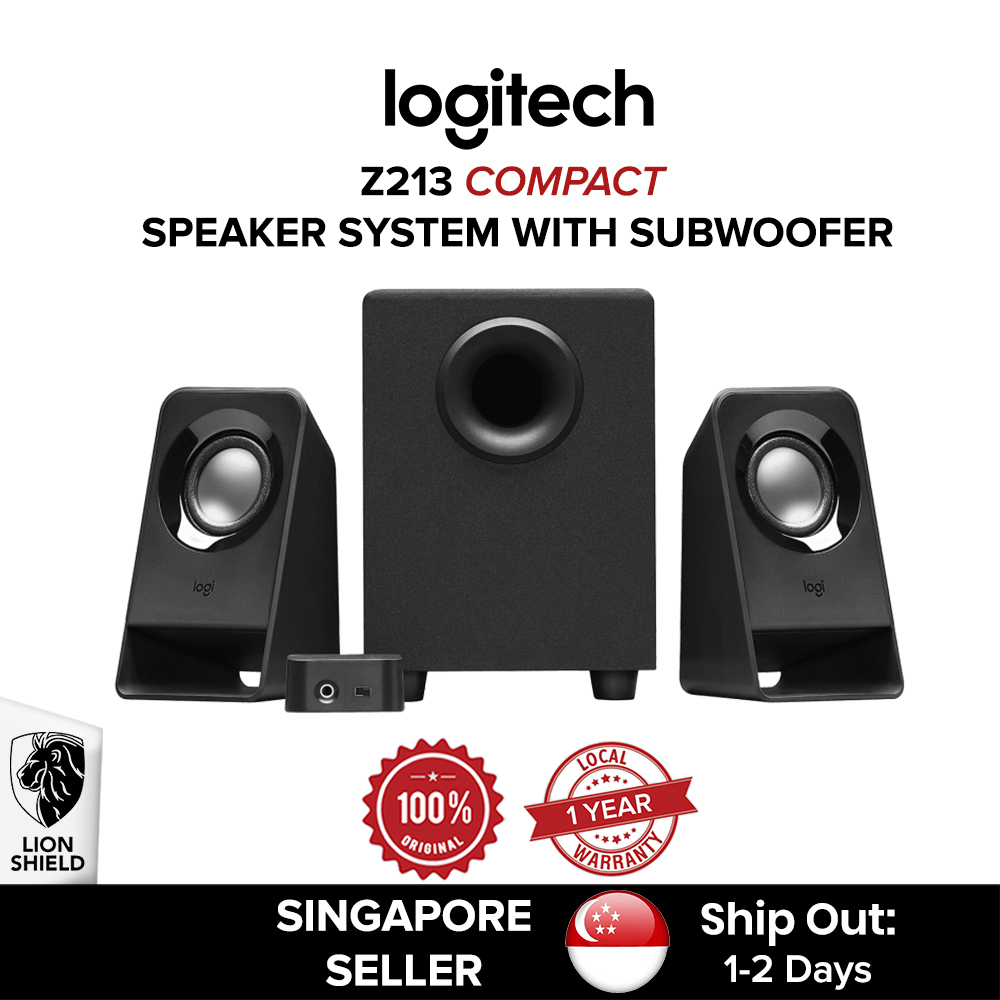 (SG) Logitech Z213 Compact 2.1 Speaker System for PC and Mobile Devices ...