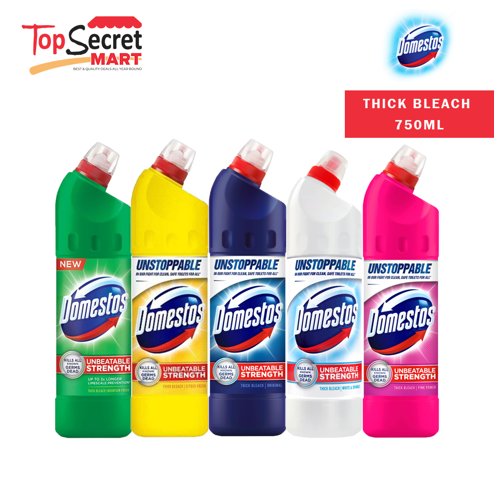Domestos Thick Bleach 750ml - Kitchen & Toilet Bleach Cleaner (Mountain ...