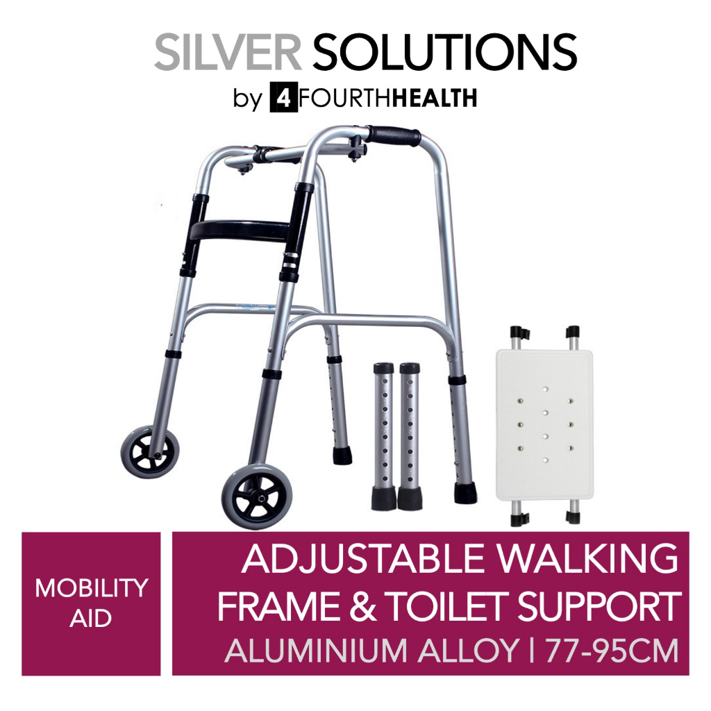 Elderly Walker Walking Frame | Walking Aid | Adjustable Foldable ...