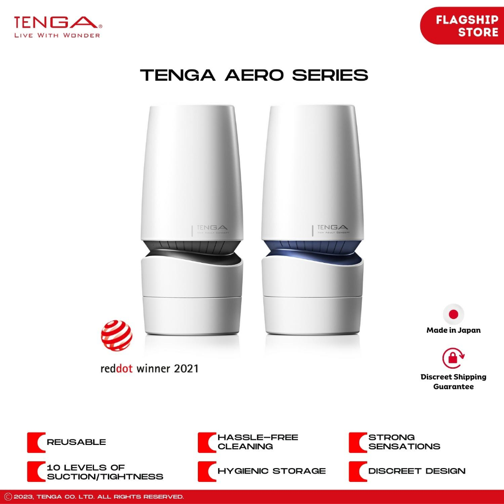Tenga Aero Masturbator Cobalt Ring and Silver Ring Masturbater for Men ...