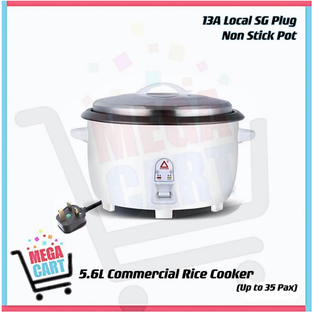 5.6L/6.6L Commercial Electric Rice Cooker (Non Stick Cooking Pot ...