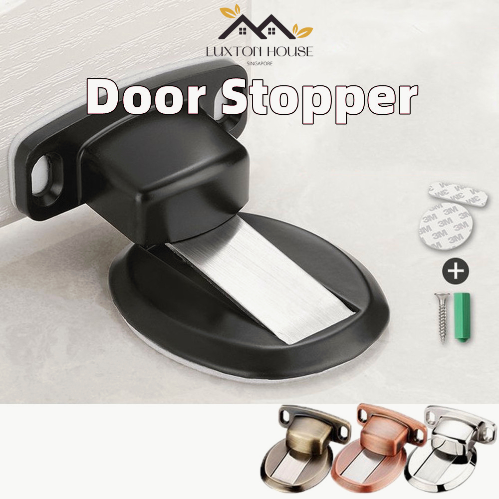 {SG} Magnetic Door Stopper Invisible Hidden Door Stop Zinc Alloy No ...