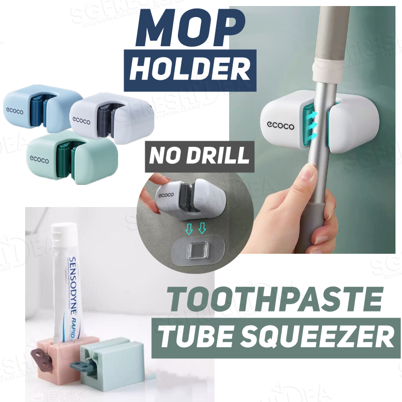 (9.9 MEGA SALE) Mop Broom Holder Wall Mounted Hanger Hook Gripper ...