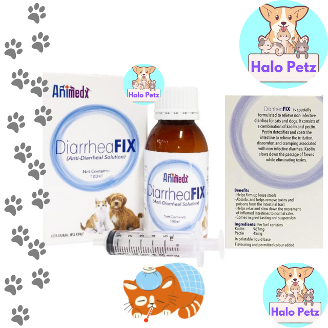 Animedx Diarrhealfix for Dogs Cats (Anti-Diarrhea Solution) 100ML ...