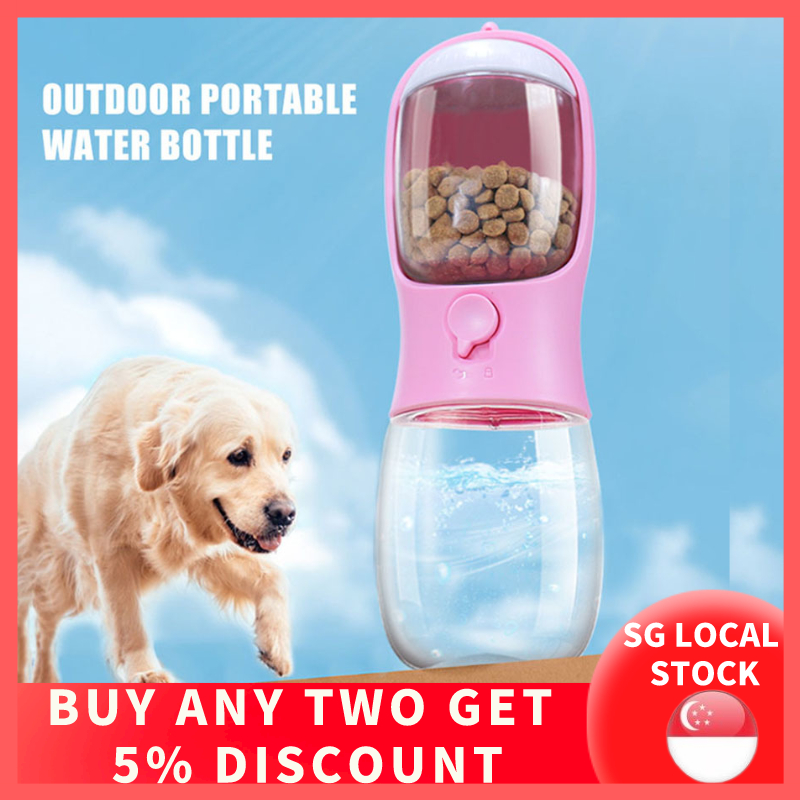 2-IN-1 Dog Water Bottle with Food Container|Portable Pet Water Bottle ...