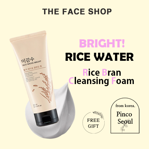[The Face Shop]Rice Water Bright Facial Rice Bran Cleansing Foam 150ml ...