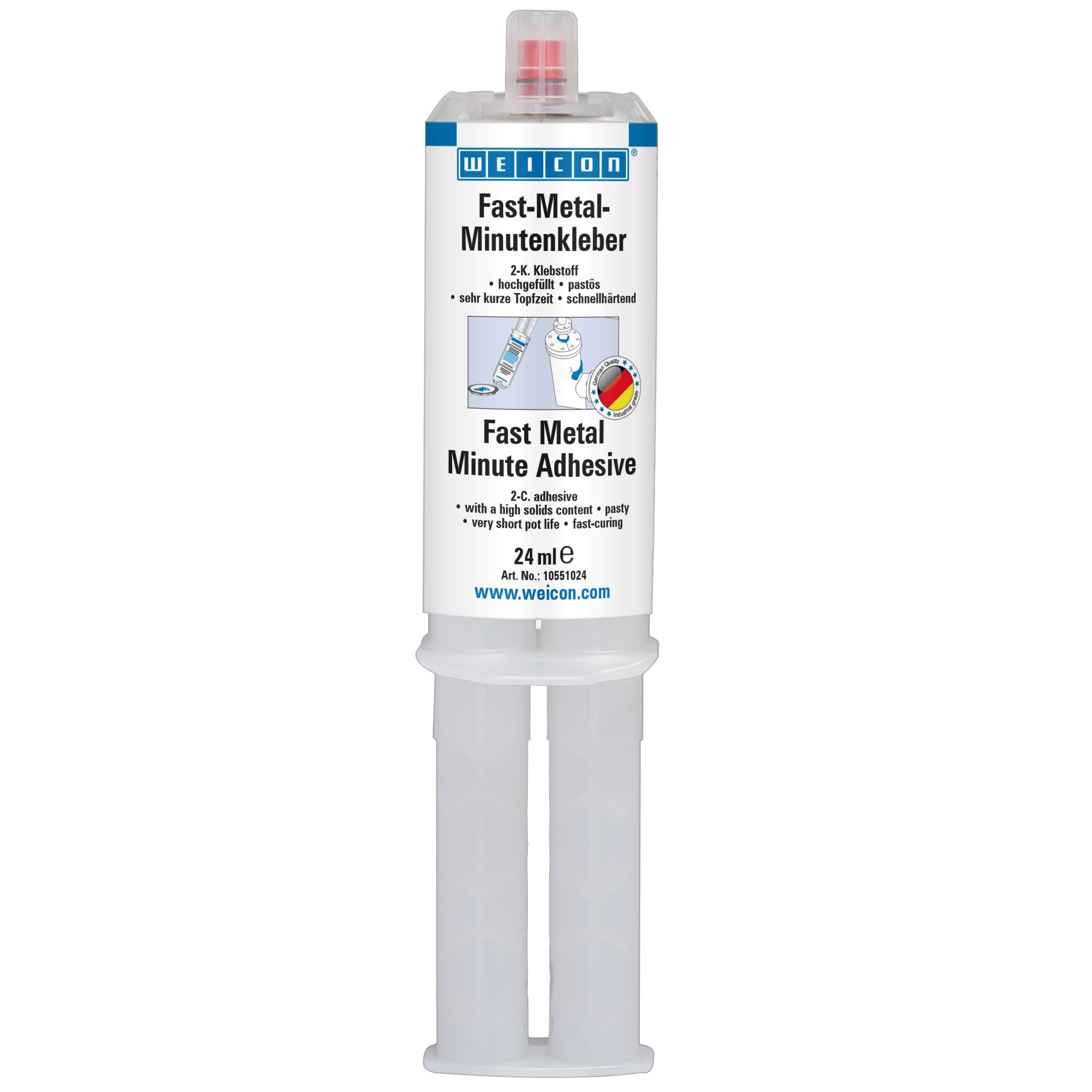 WEICON Fast-Metal Minute Adhesive 2 Components Epoxy Resin Adhesive ...