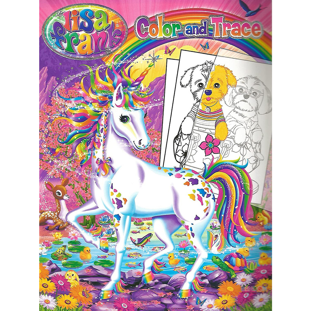 Lisa Frank Color and Trace Book with Stand-up Characters (Bendon ...