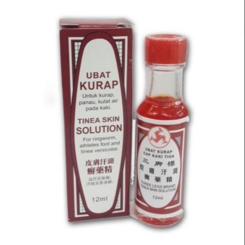 [SG INSTOCKS] Three Legs Brand Tinea Skin Solution / Ubat Kurap Cap ...