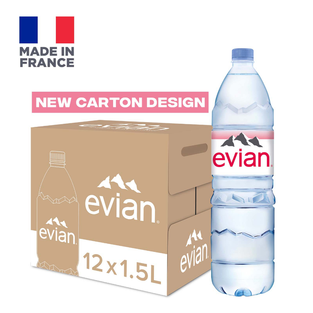 evian Natural Mineral Water 12 X 1.5L Case | Shopee Singapore