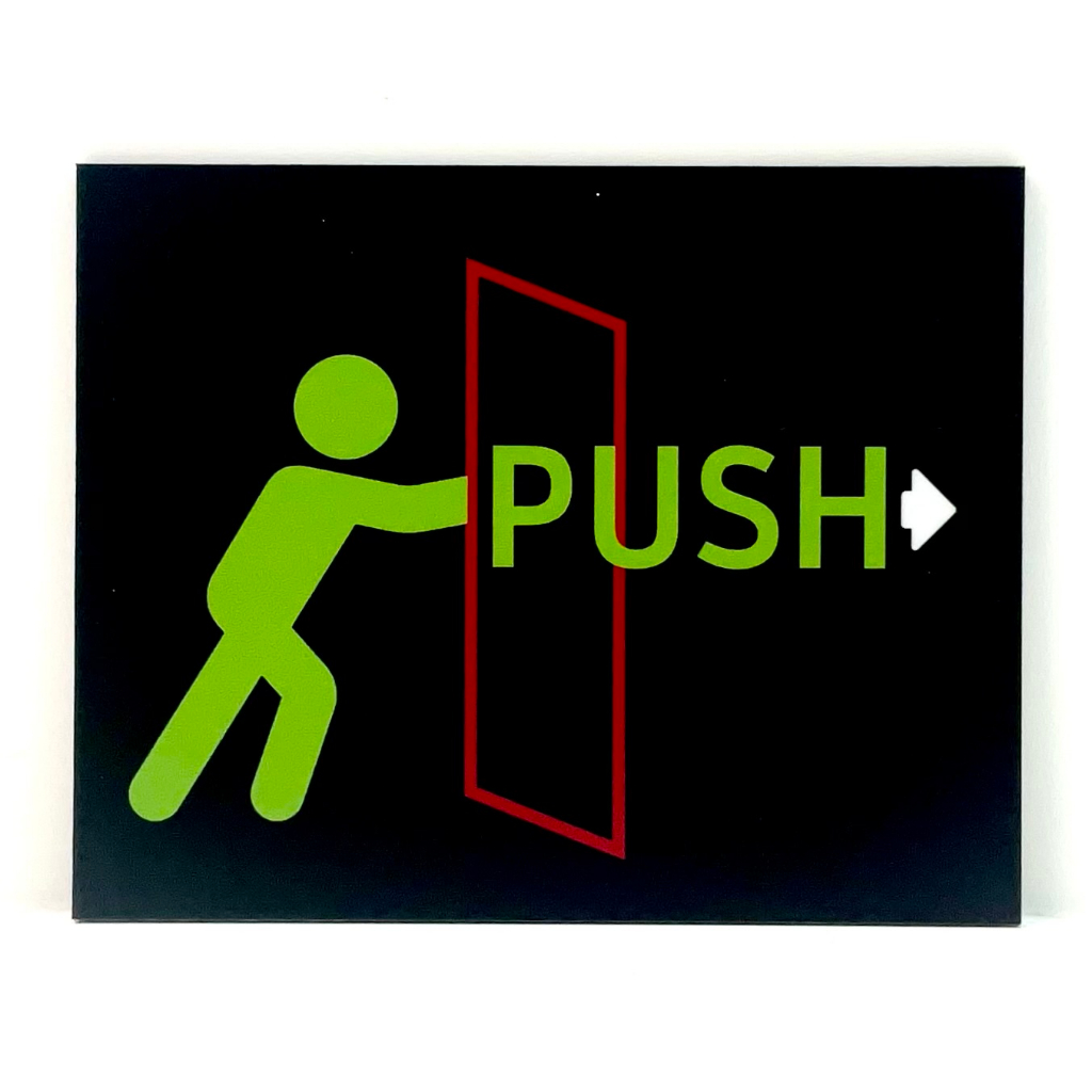 PUSH SIGNAGE ( 100mm x 80mm ) | Shopee Singapore