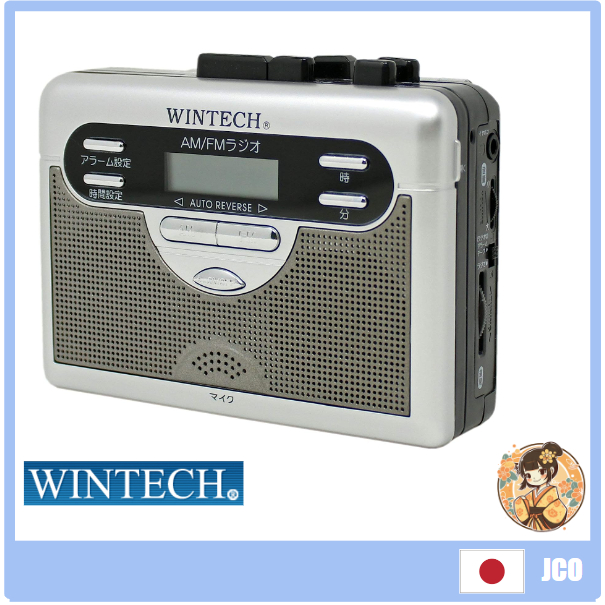 【Japan Quality】 WINTECH Portable cassette player Equipped with alarm clock / AM, FM radio PCT ...