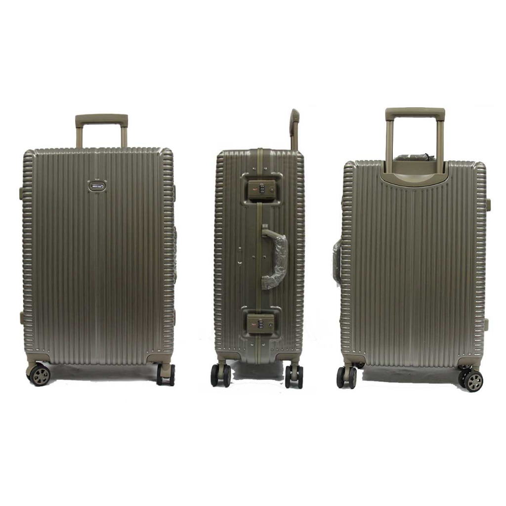 Elegant Polycarbonate Aluminium Frame Luggage with 8 Spinner Wheels ...