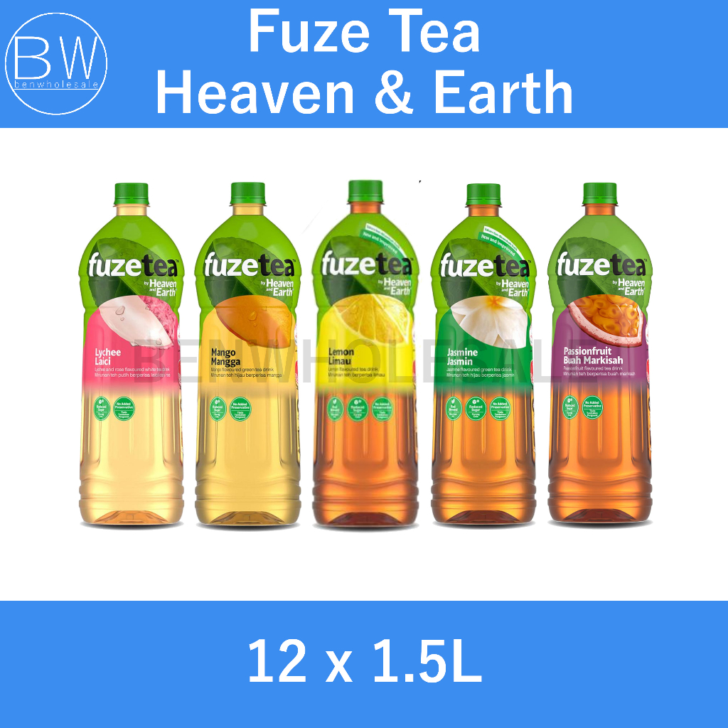 Assorted Fuze Tea by Heaven & Earth Tea (12 x 1.5L) | Shopee Singapore