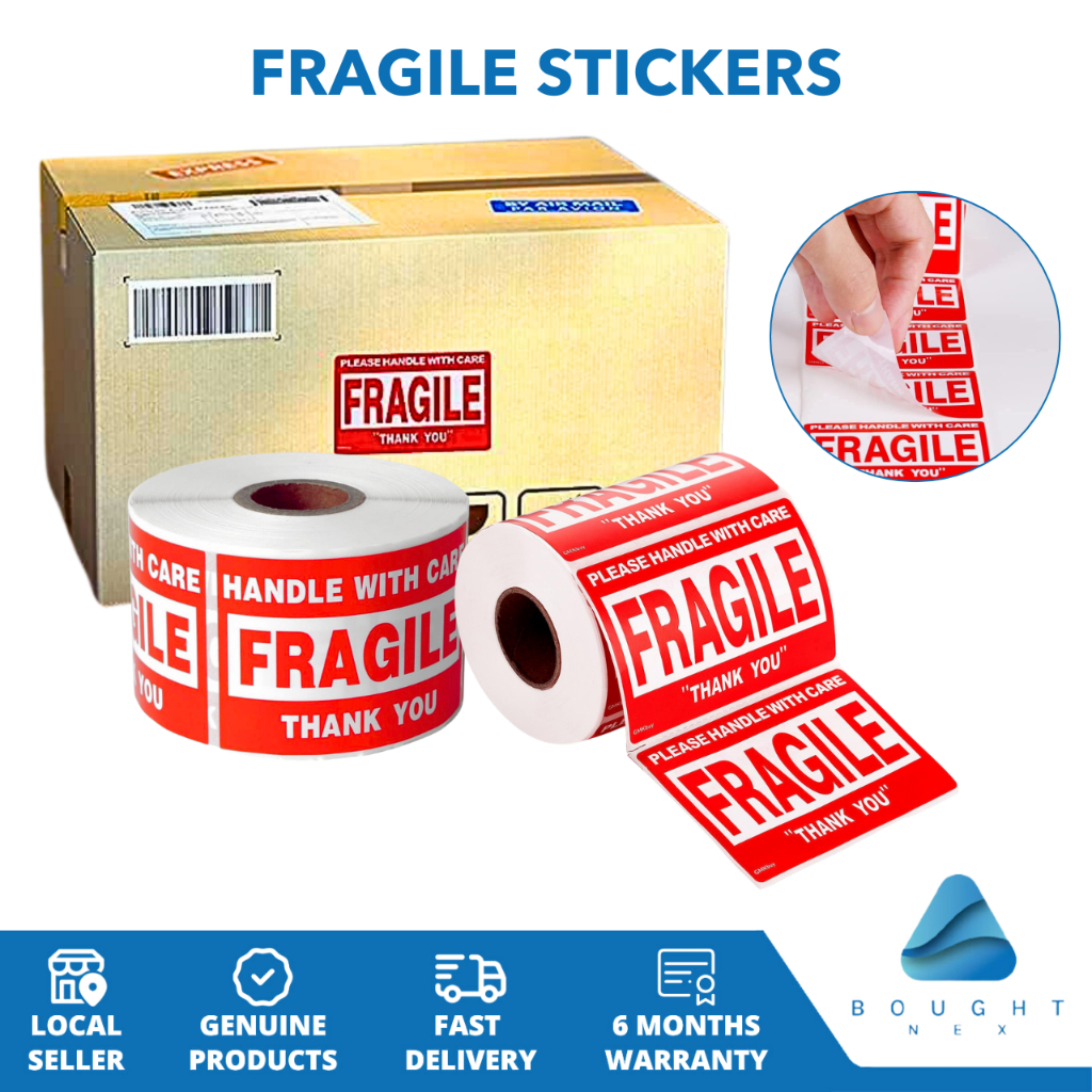 Fragile Stickers - Handle With Care, Labels for Parcel, Cargo, Carton ...