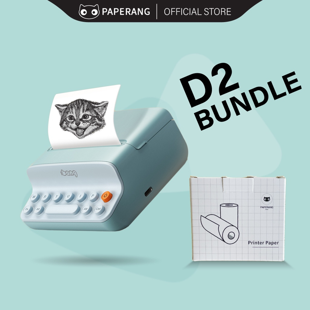 Paperang D2 Bundle Thermal Printer + 79mm Sticker Paper 1 Box Set ...