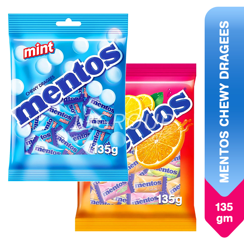 Mentos Chewy Candy Dragees Mint Fruit, 135g | Shopee Singapore