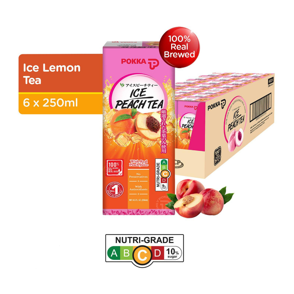 [1 Carton] Pokka Ice Peach Tea (24x250ml) | Shopee Singapore