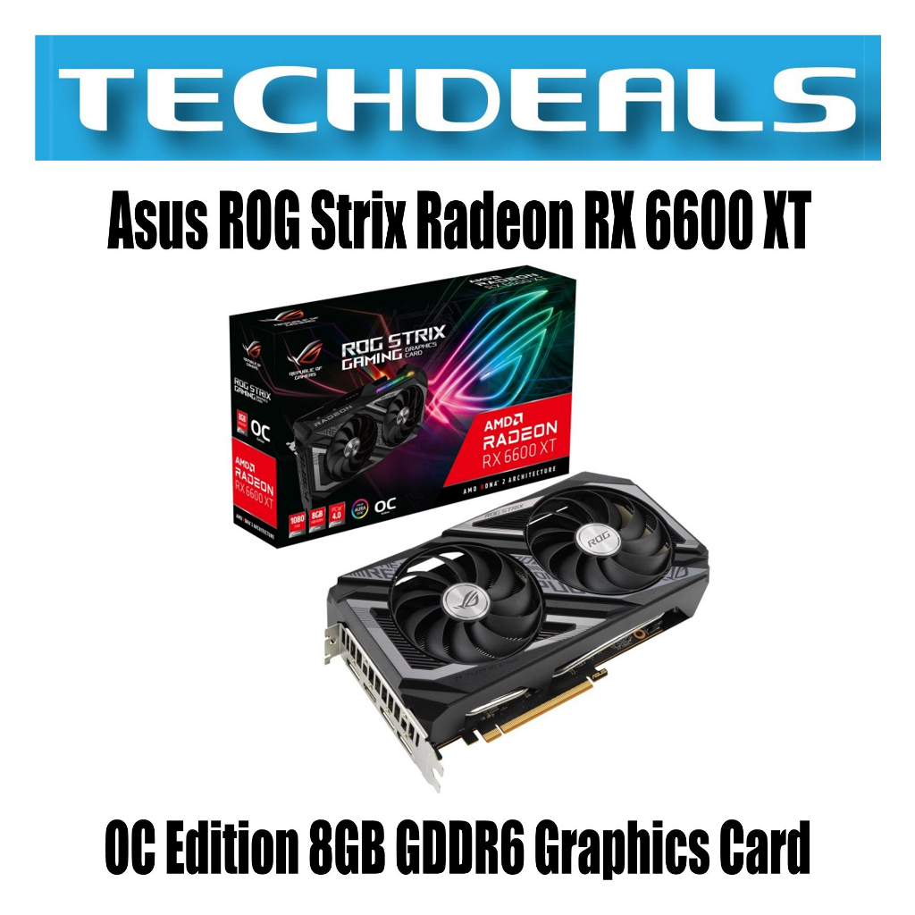 Asus ROG Strix Radeon RX 6600 XT OC Edition 8GB GDDR6 Graphics Card ...