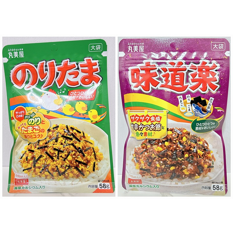 [Direct from Japan] Marumiya Noritama and Ajidoraku 58g Furikake Rice ...