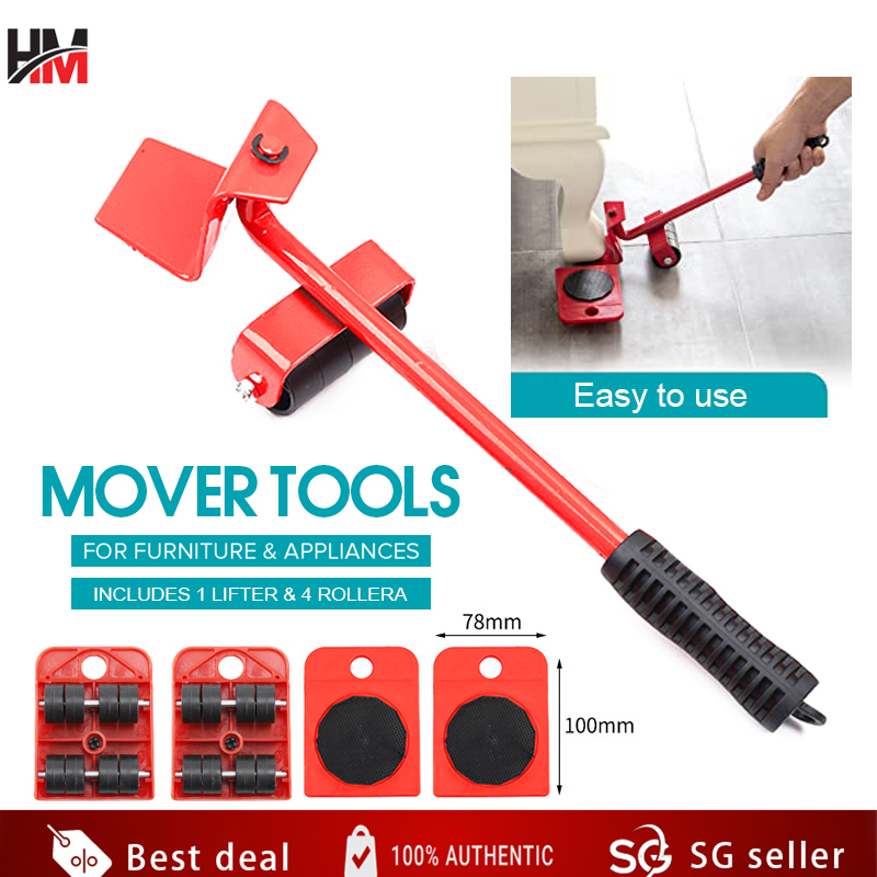 5Pcs Heavy Duty Furniture Lifter Transport Tool Set Heavy Professional ...
