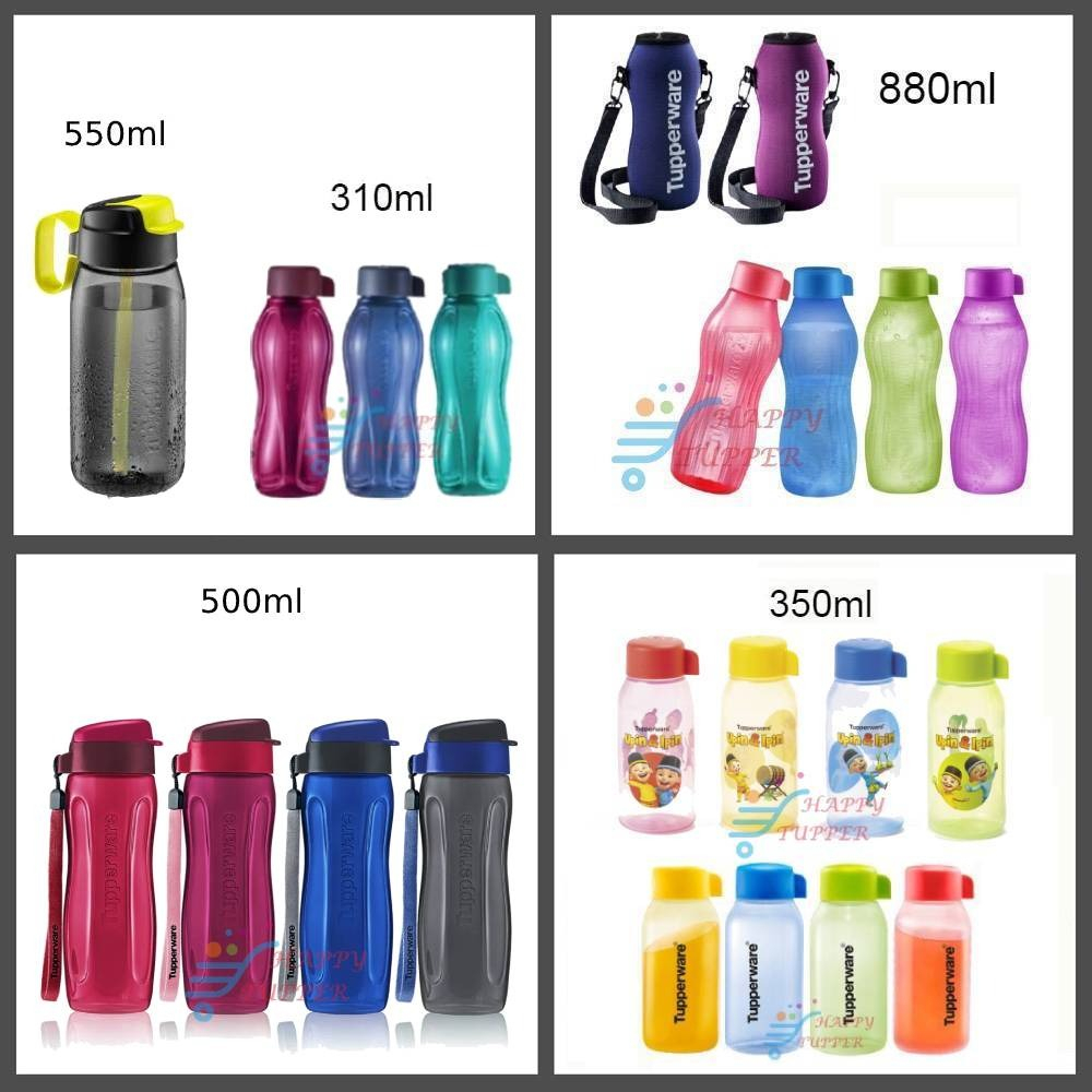 100% Authentic Tupperware Eco Water Bottle ★ BPA Free ★ Slim 310ml ★ Slim 500ml ★ XtremAqua ...