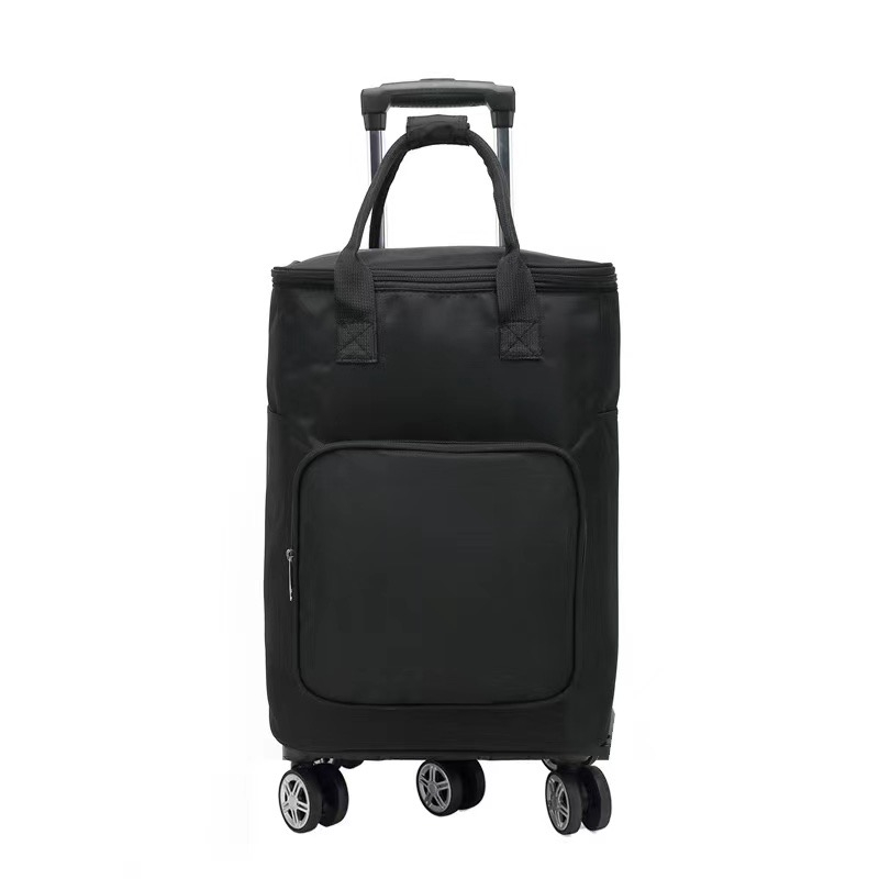 (SG SHOP) 5WHEEL SHOPPING TROLLEY FOR MARKET WITH THERMAL RETRACTABLE ...