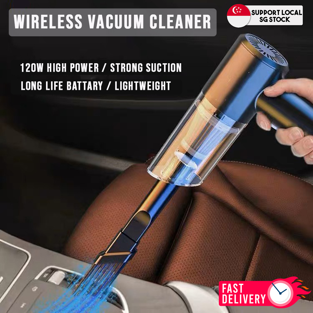 🔥SG Seller🔥 Car vacuum machine portable vacuum cleaner 120W High-power ...