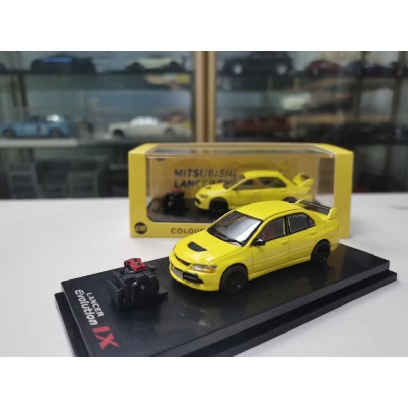 CM Model 1/64 Mitsubishi Lancer Evolution IX Yellow with Engine ...