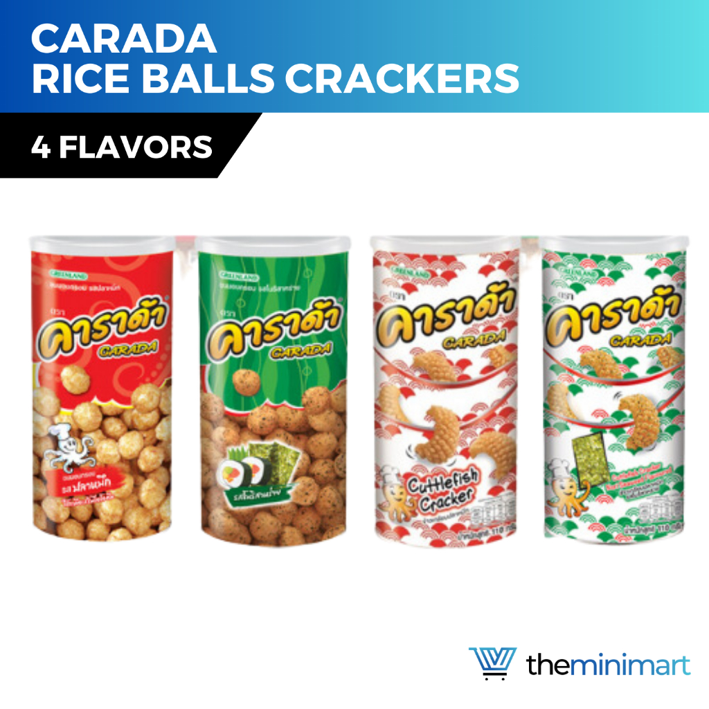 Carada Rice Ball Cracker Snack 90g 110g - Tasty Flavor, Seaweed ...