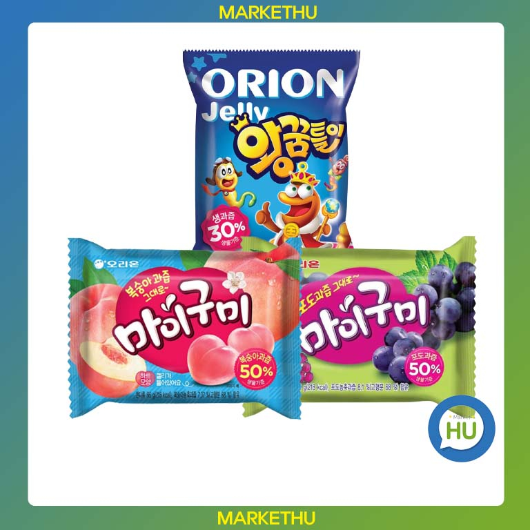 [ORION] My Gummy Jelly 3 kinds of Big earthworms, grapes, peaches ...