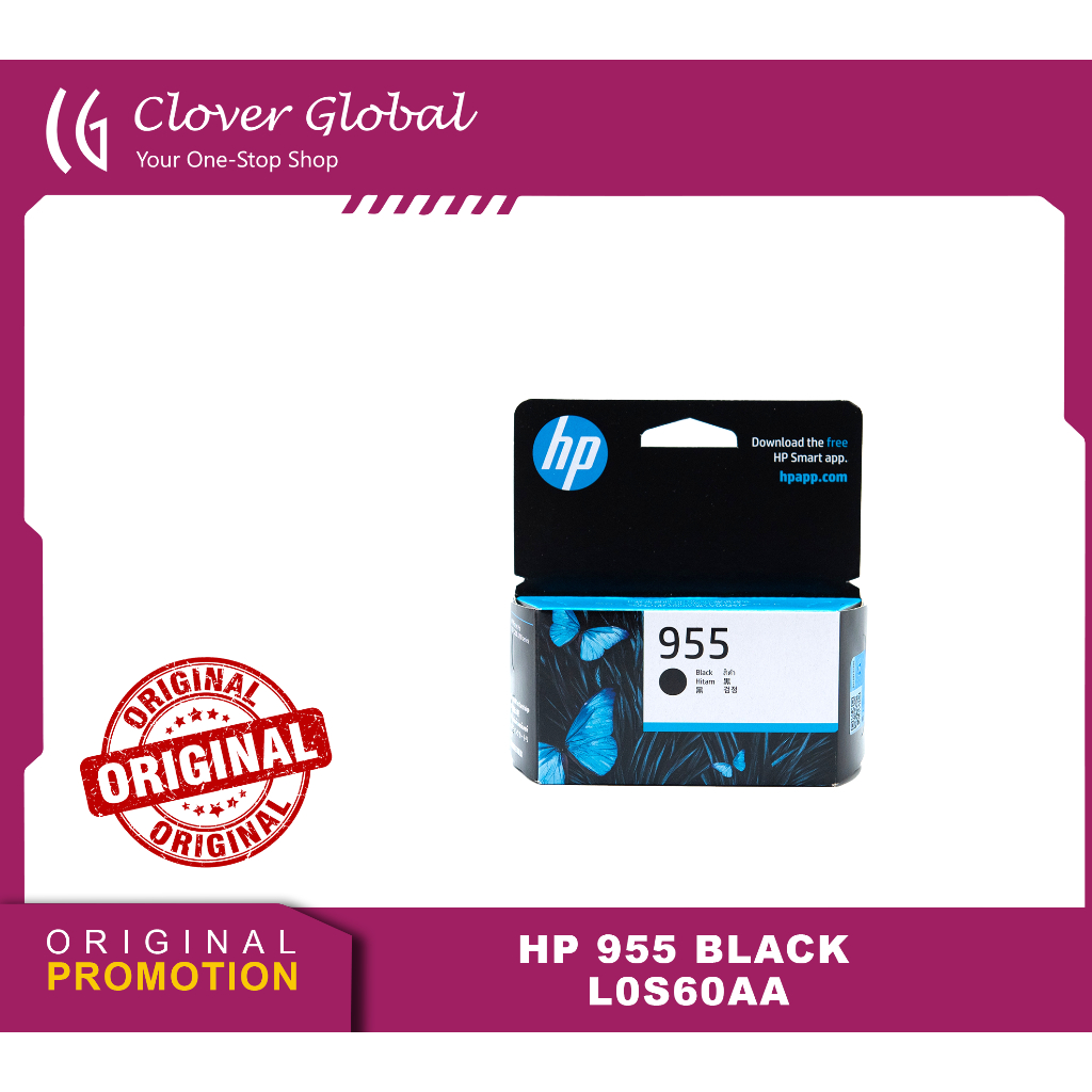 [ORIGINAL] HP INK HP 955 HP-955 HP-955XL HP 955XL BLACK CYAN MAGENTA YELLOW | Shopee Singapore