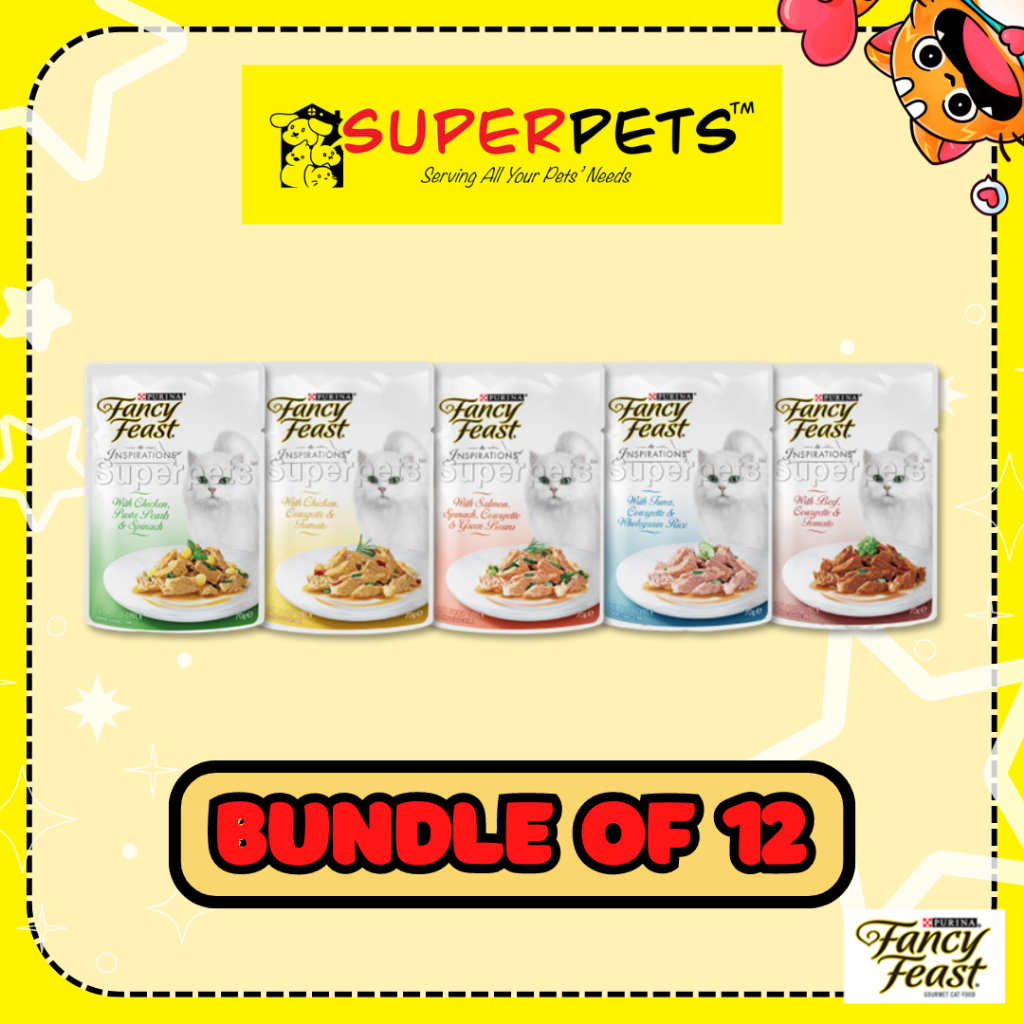 🐱 [BUNDLE OF 12] Fancy Feast - Inspirations Cat Pouch Food (70g x 12 ...