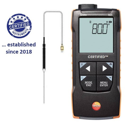 Testo 925 Temperature Measuring Type K with accredited calibration ...