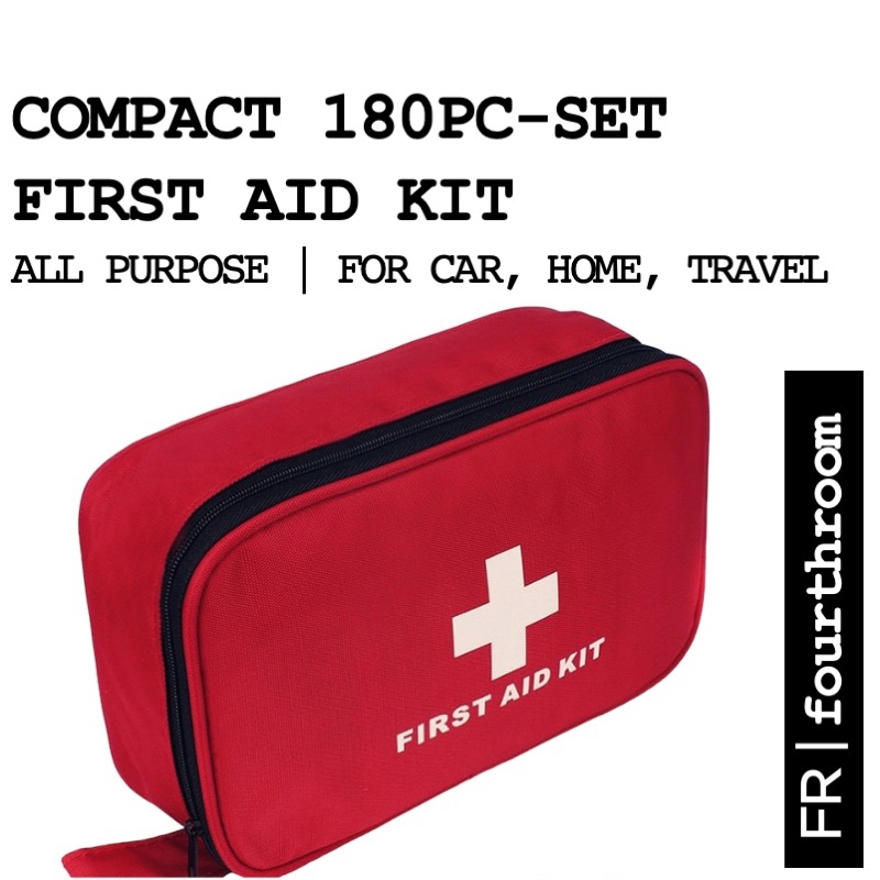 First Aid Kit Compact 180pc Set for Car, Home, Travel, Outdoors ...
