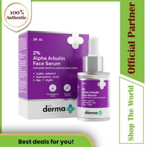 The Derma Co Pigmentation & Skin Toning 2% Alpha Arbutin Face Serum, 30 ...