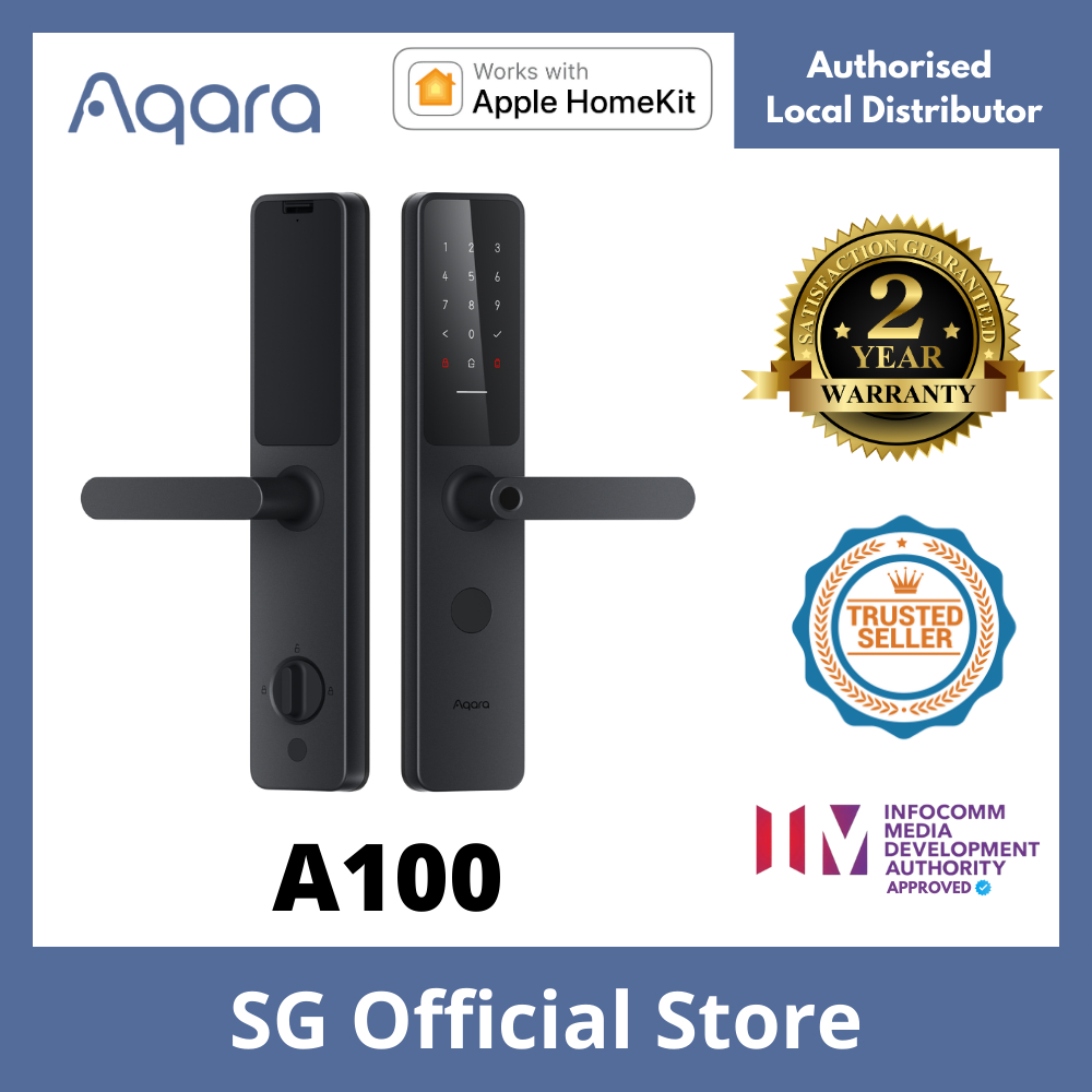 Aqara A100 Smart Door Lock, Compatible with Google Home & HomeKit, Home ...