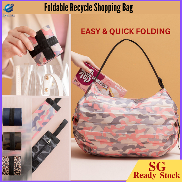 Fast Easy Folding Shopping Bag Foldable Recycle Eco Friendly bag for ...