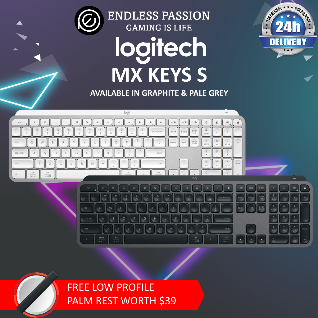 Logitech MX Keys S Advanced Wireless Illuminated Keyboard | Shopee Singapore