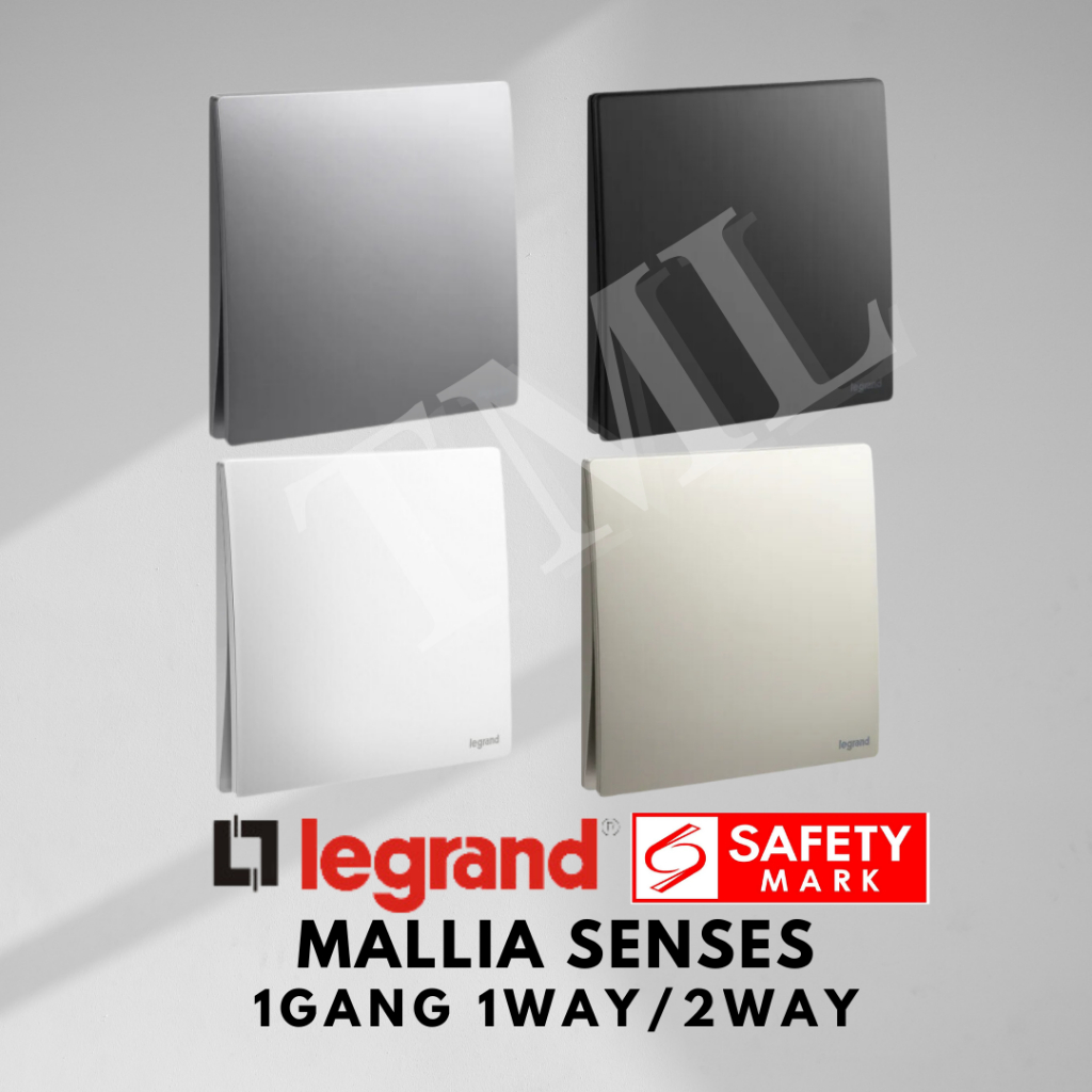 Legrand Mallia Senses 1Gang 1Way 2Way 1G1W 1G2W Switch Designer Matt ...