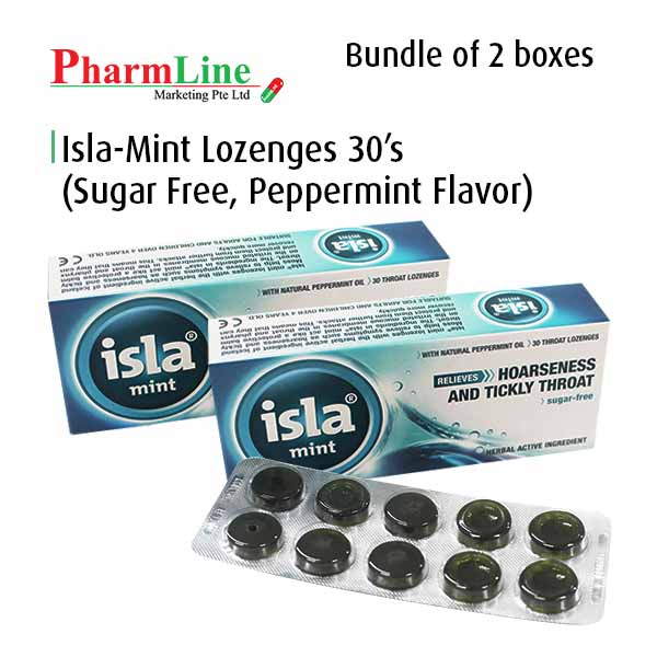 [Isla-Mint Lozenges 30's (2 boxes) (Sugar Free with Peppermint Flavor ...
