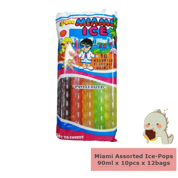 Miami Assorted Ice-Pops [Philippine] (90ml x 10pcs x 12bags) | Shopee ...