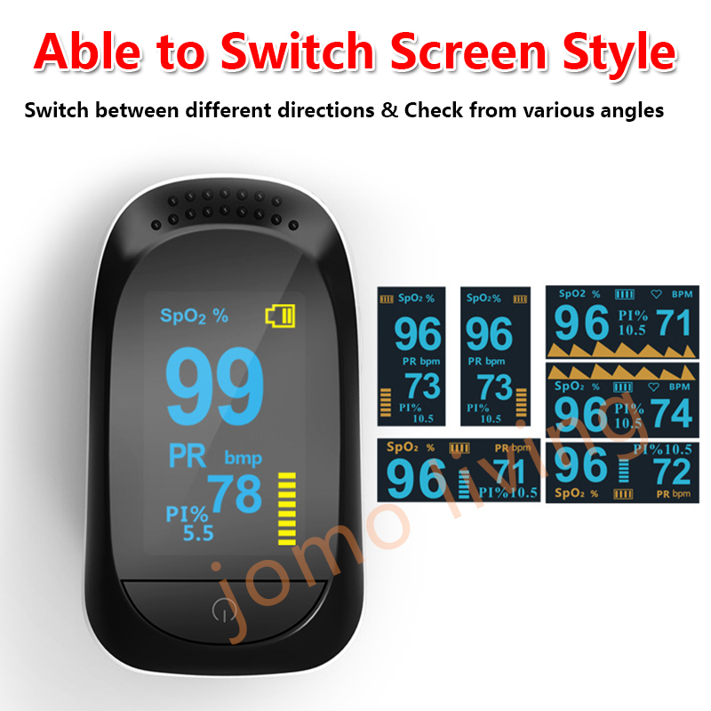 Black Fingertip Pulse & Blood Oxygen Oximeter SpO2 PR Monitor Oxygen ...