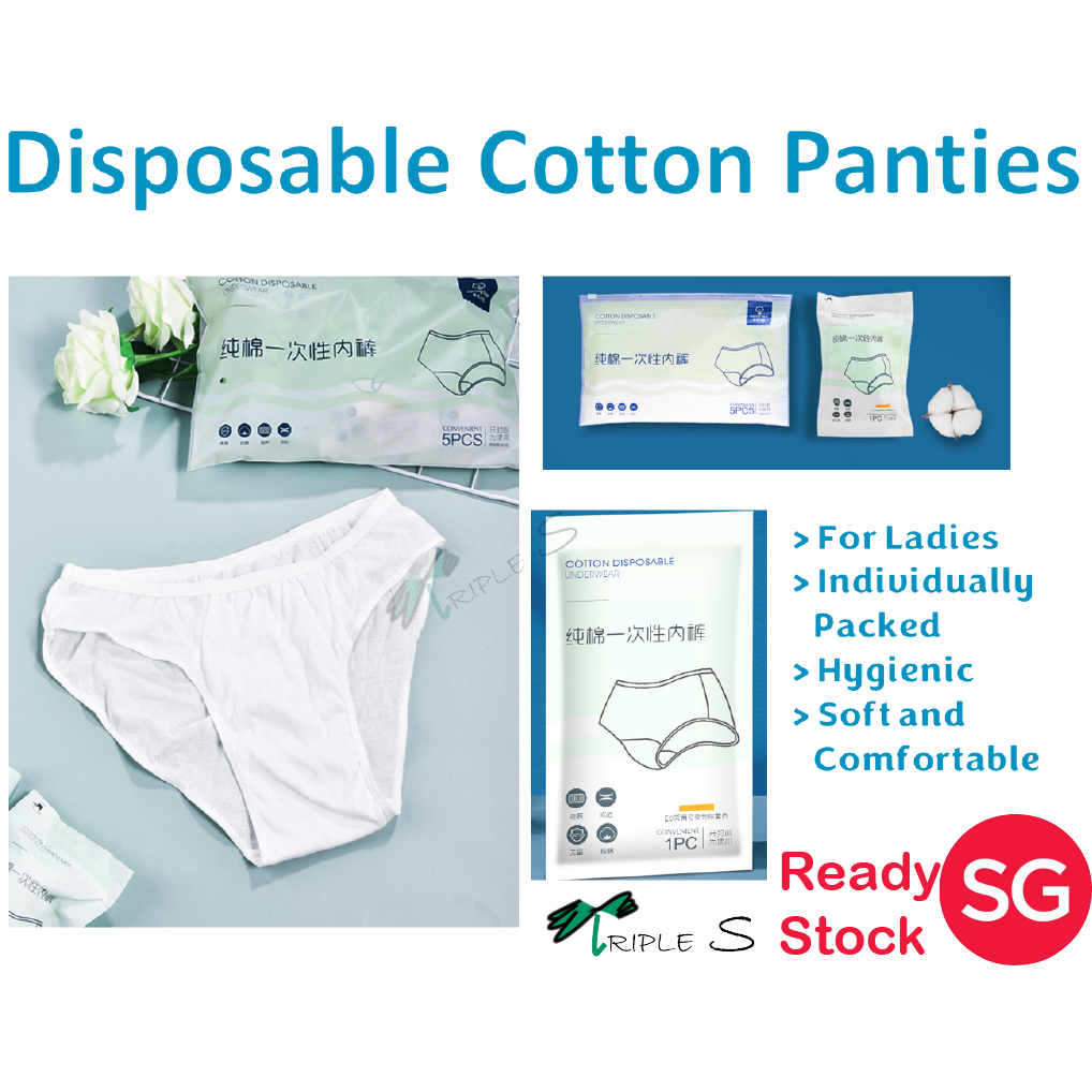 100% COTTON DISPOSABLE PANTY /UNDERWEAR (FOR LADIES) | Shopee Singapore