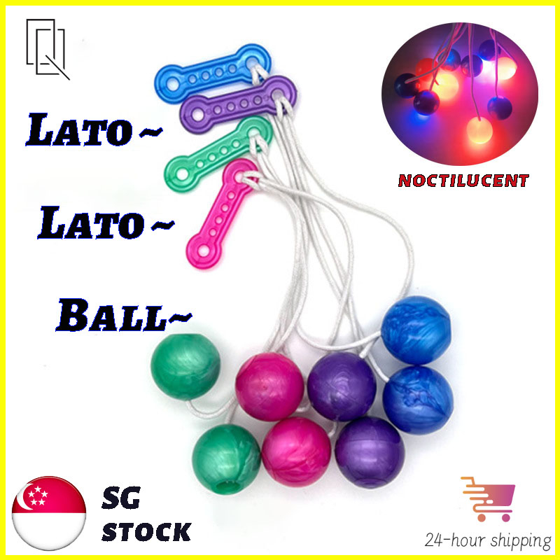 【SG Stock】Children's toy LED light lato-lato-ball practice Hand skills ...