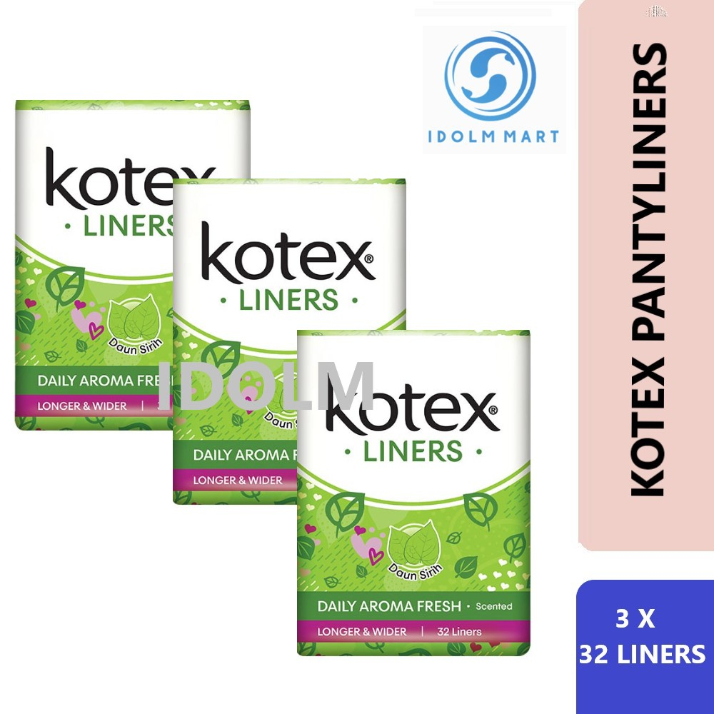 [Bundle of 3 Packs ] Kotex Daily Aroma Fresh Liner Longer & Wider Scent ...