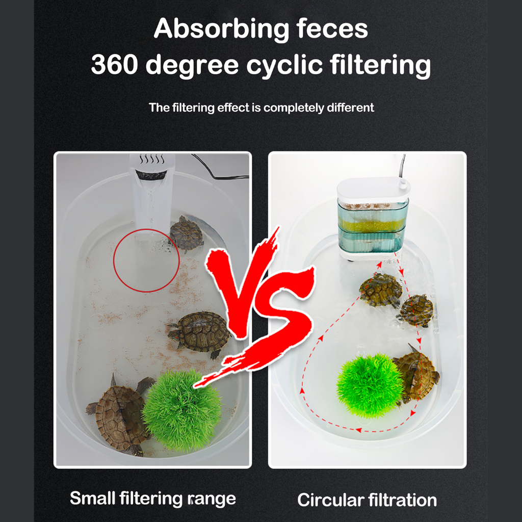 【SG STOCK】 Turtle Filter Low Water Level for Turtle Tank, Bottom ...