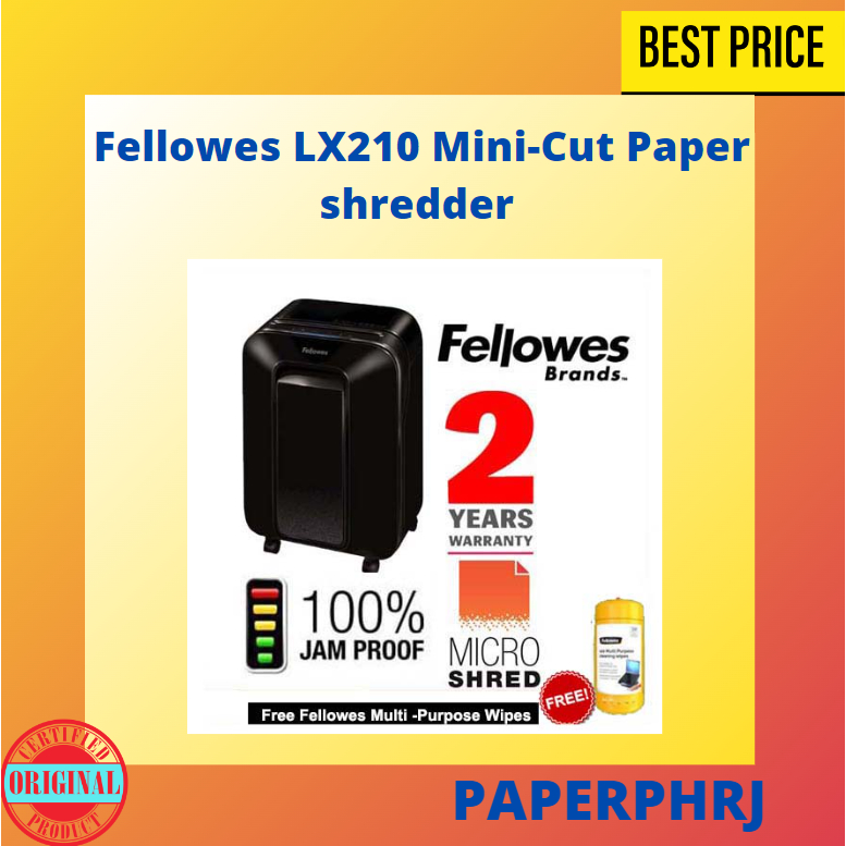 Fellowes LX210 | LX 210 Mini-Cut Paper shredder 100% Jamproof System ...